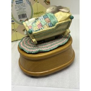 Enesco | Accents | 997 Enesco Blushing Bunnies Rocking Cradle Sleeping ...